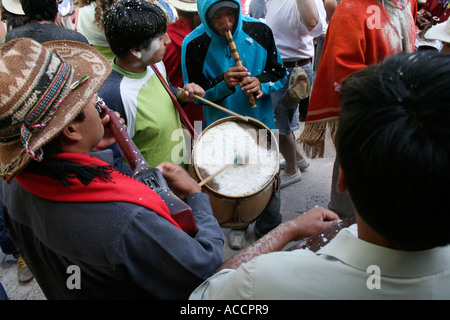 Street scene, carnival in Humahuaca, dancing, drinking, laughting ...