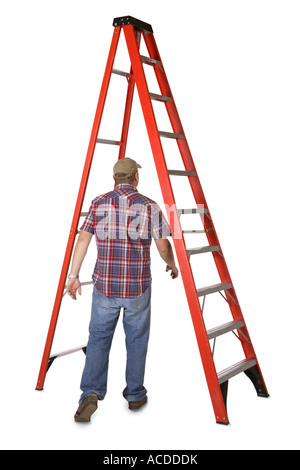 Walking Under A Ladder Stock Photo - Alamy