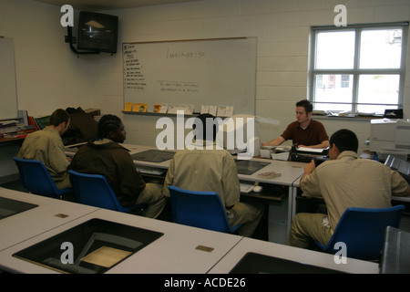 Juvenile inmates in classroom at the Correctional Youth Facility, Omaha ...