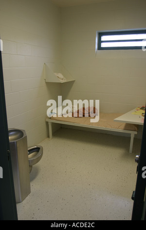 Cell interior in segregation unit at the Omaha Correctional Center ...