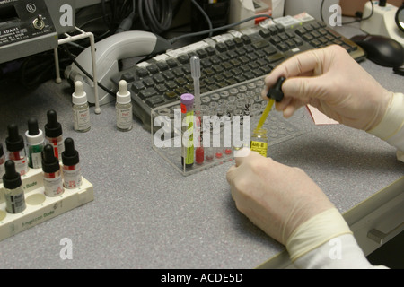 Forensics Testing blood to determine blood type. Bryan LGH Hospital ...