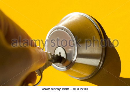 Key insert for unlock in stainless steel round ball door knob Stock ...