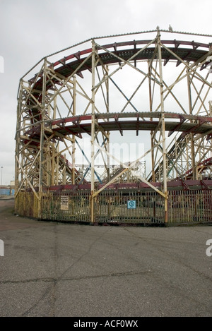 Decaying Seaside Funfair at Folkestone in Kent and Example of Wooden ...