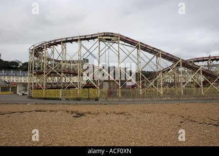 Decaying Seaside Funfair at Folkestone in Kent and Example of Wooden ...