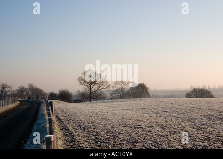 Early morning Frost near Westbere in Kent Stock Photo - Alamy