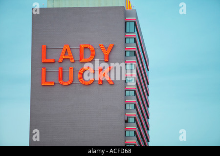 Lady Luck sign in Las Vegas Nevada Stock Photo - Alamy