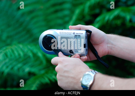 Wind up Radio & Wind up Torch Stock Photo - Alamy