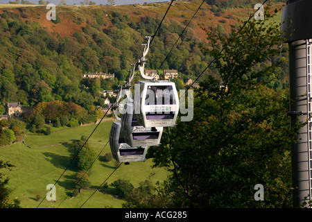 The new cable cars at the Heights of Abraham in Matlock Bath Peak ...