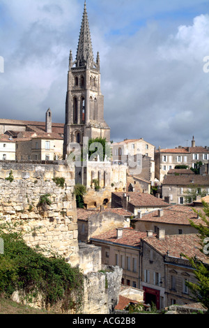 Harvest time in Saint-Emilion medieval village, wine making region on ...