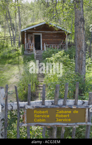 Robert Service Cabin in historic Dawson City in the Yukon Territory of ...