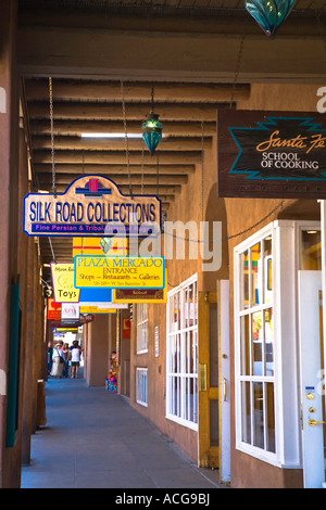 RETAIL STORES ON THE PLAZA, SANTA FE, SANTA FE, NEW MEXICO,TRADITIONAL ...
