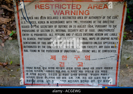 Warning Sign Military Installation Namsan Park Seoul South Korea Stock ...