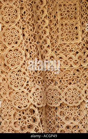 Traditional Cypriot lacemaker Stock Photo - Alamy