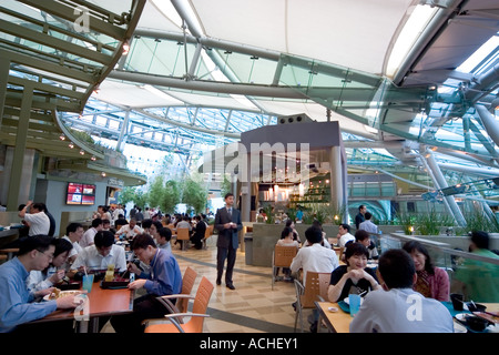 Food court at CyberPort Shopping Mall Chinese people enjoy lunch Stock ...