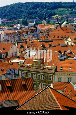 Prague, Czech Republic old roofs architecture house street building top ...