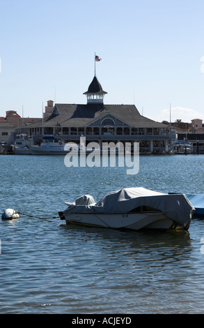 Balboa Pavilion across Newport Bay viewed from Balboa Island, Newport ...