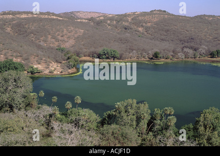 Padam Talao the first lake with Ranthambore fort in distance Stock ...