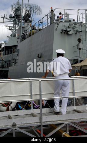 A Royal New Zealand Navy Guard taking part in an International Naval ...
