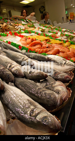 UK, Leeds, fish stall in Leeds market Stock Photo - Alamy