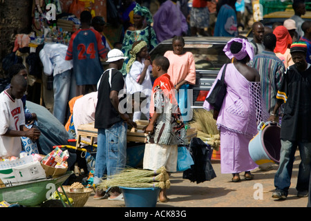 Serekunda market stalls Gambia West Africa Stock Photo - Alamy
