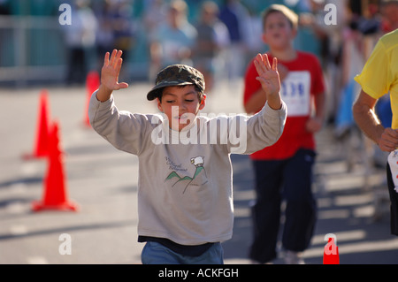 marathon buenos aires child passing finish line Stock Photo - Alamy