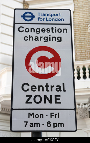 London Congestion Zone sign, Park Lane, London, England Stock Photo - Alamy