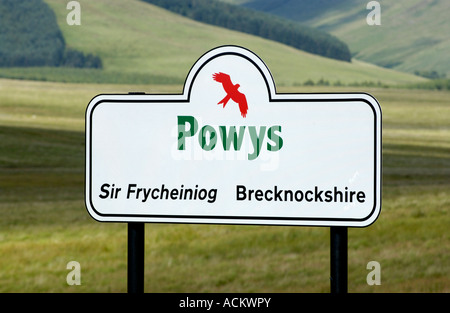 The "Beacon" symbol of the Brecon Beacons National Park, Powys, Wales ...