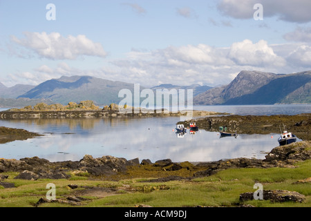 Fishing boats Near Armadale, Sound of Sleat, Isle of Skye Stock Photo ...