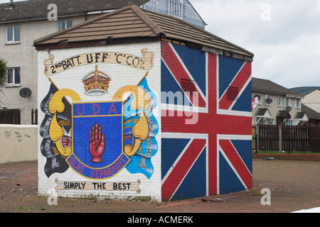 UDA UFF 2nd Battalion mural Shankill Road Belfast Belfast County Antrim ...