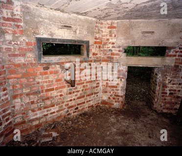 The inside of a WW2 pillbox Stock Photo - Alamy