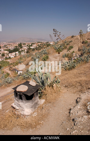 Chimney of gypsy cave home Sacromonte Granada Spain Stock Photo - Alamy