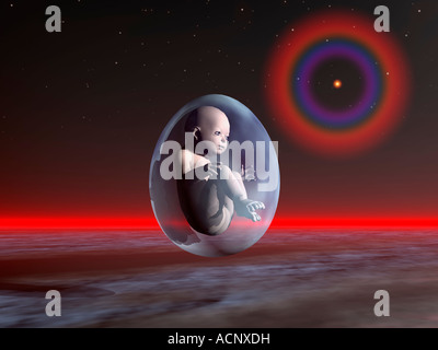 Star Child,A 3D Conceptual Image Stock Photo - Alamy