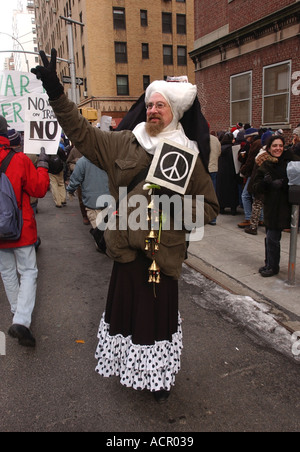 NEW YORK, NEW YORK - MARCH 1: ?A protester dressed as Donald Trump in a ...