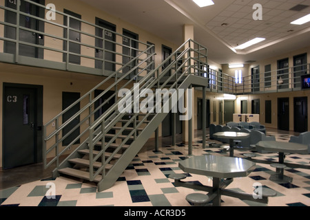 Cell house 8 at the Nebraska State Penitentiary. Dormitory style cell ...