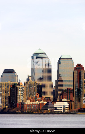 World Financial Center, with modern glass and steel architecture ...