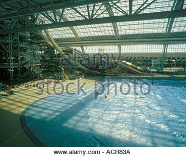Wave pool at World Waterpark in West Edmonton mall, one of the Stock ...