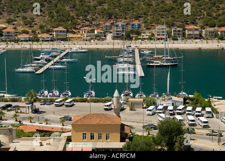 View at Marina from the Cesme Castle Stock Photo - Alamy