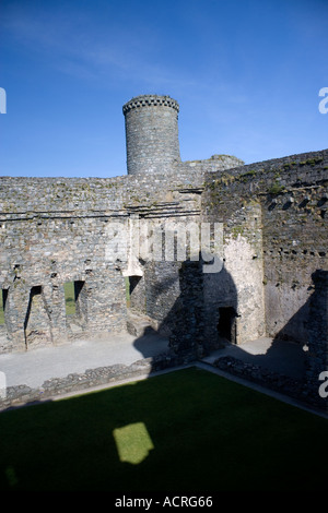 Harlech Castle interior North Wales Stock Photo - Alamy