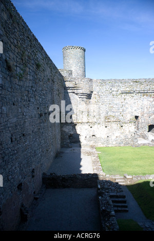 Harlech Castle interior North Wales Stock Photo - Alamy