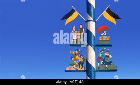 May tree on Viktualienmarkt Munich Upper Bavaria Germany property ...