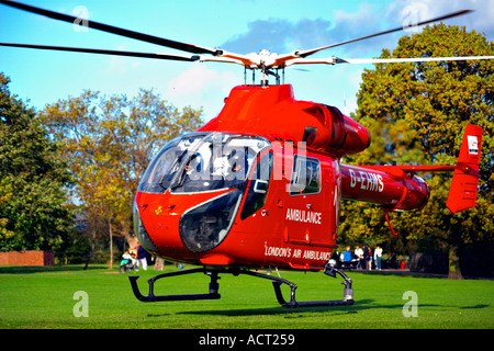 london virgin helicopter chopper heli air ambulance Stock Photo - Alamy