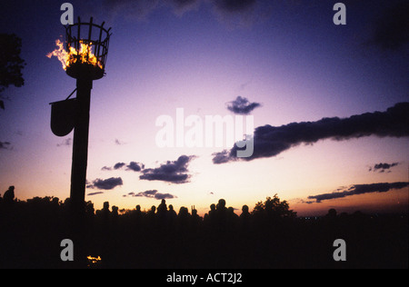 Lighting of the Armada Beacon on Windmill Hill Gravesend commemorating ...