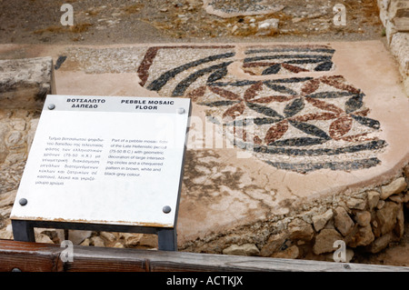 Remains of ancient pebble mosaic floor ornament Stock Photo - Alamy