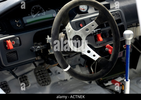 A Racing car steering wheel Stock Photo - Alamy