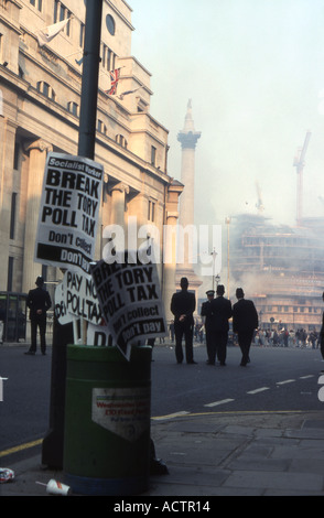 Poll Tax Riots, London Stock Photo - Alamy