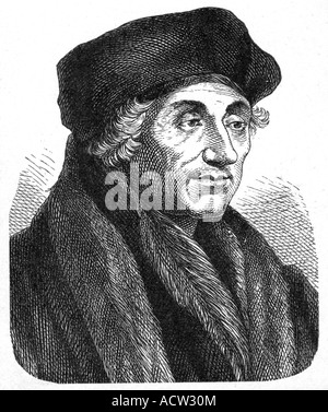 19th century portrait of Desiderius Erasmus Roterodamus aka Erasmus of ...
