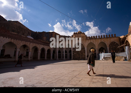 Queen Arwa Mosque in the mountain village of Jibla near Taizz Yemen ...