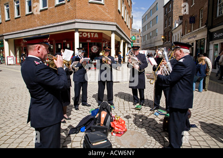 Salvation Army band members with their instruments in Worthing UK Stock ...