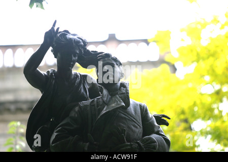Statue of WWI fighter ace Albert Ball in the grounds of Nottingham ...