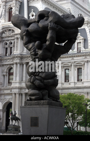 Statue in commemoration of Declaration of Independence, Philadelphia ...